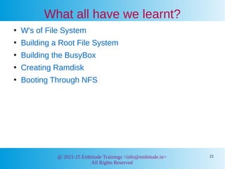Details on Root Filesystem in Embedded Linux | PDF