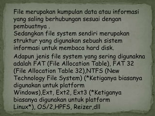File system di linux | PPT