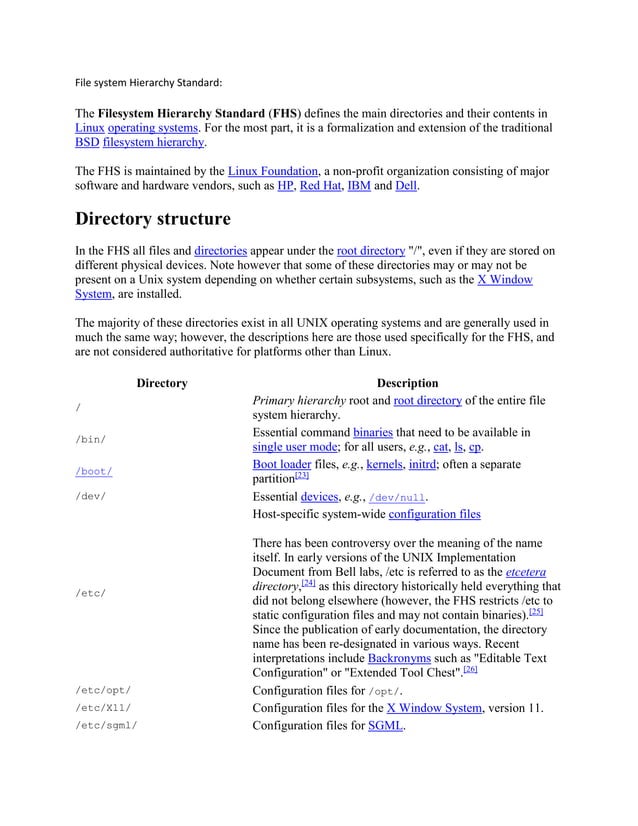 File system hierarchy standard | PDF