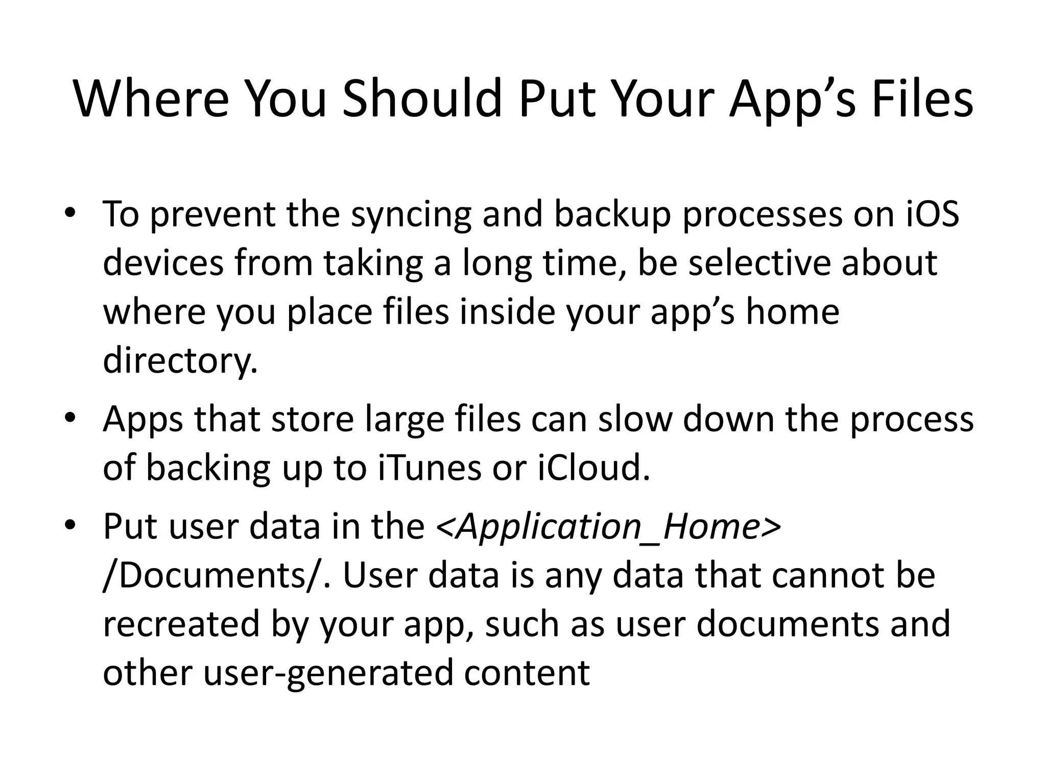 File system in iOS | PDF