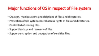 File system in operating system e learning | PPT