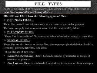 File System Interface | PPTX | Operating Systems | Computer Software ...