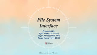 File system interface | PPT