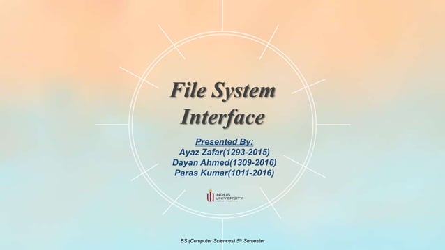 File system interface | PPT
