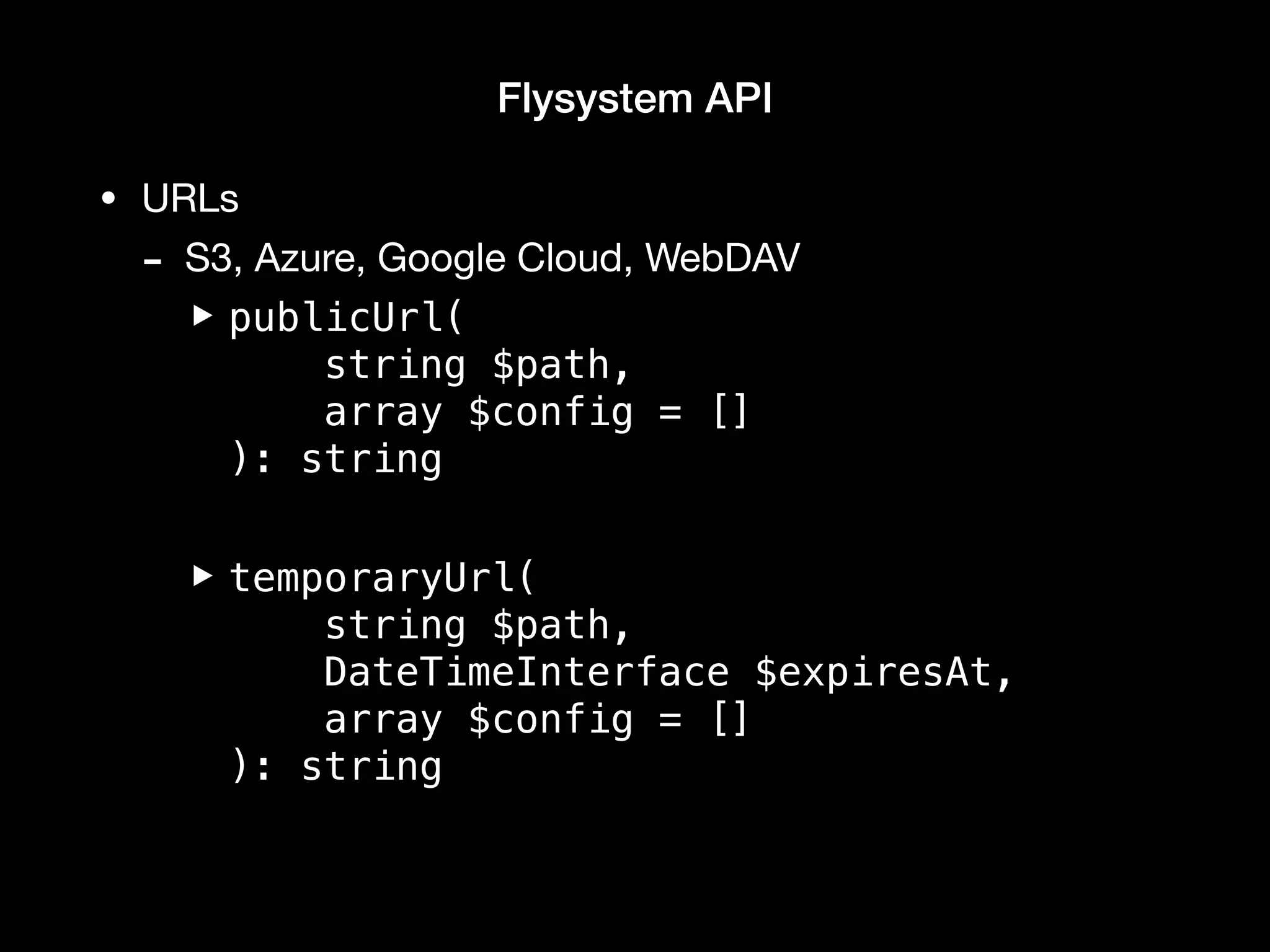 Filesystem Management with Flysystem - php[tek] 2023 | PPT