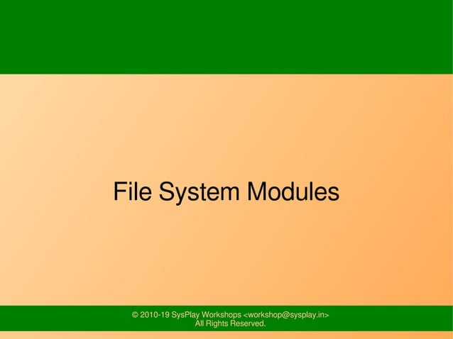 File System Modules | PPT
