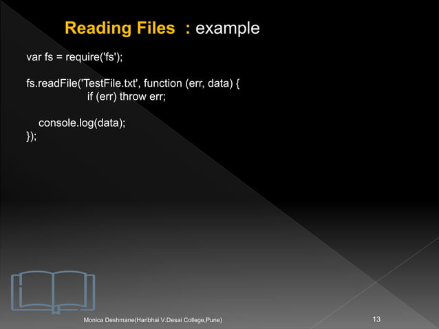 File system node js | PPTX | Operating Systems | Computer Software and ...
