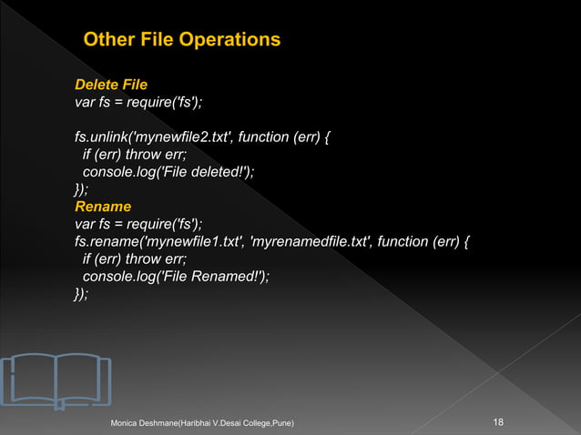 File system node js | PPTX | Operating Systems | Computer Software and ...