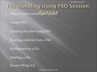 File System Object in QTP | PPT