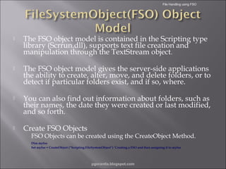 File System Object in QTP | PPT