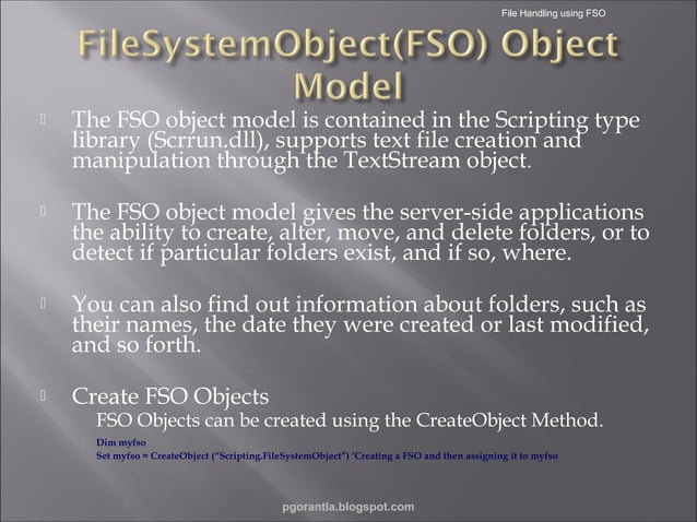 File System Object in QTP | PPT