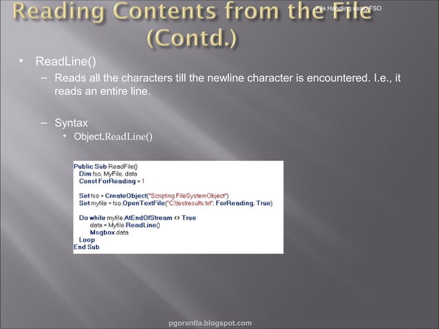 File System Object In Qtp Ppt 9739