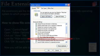 File system of windows xp | PPTX