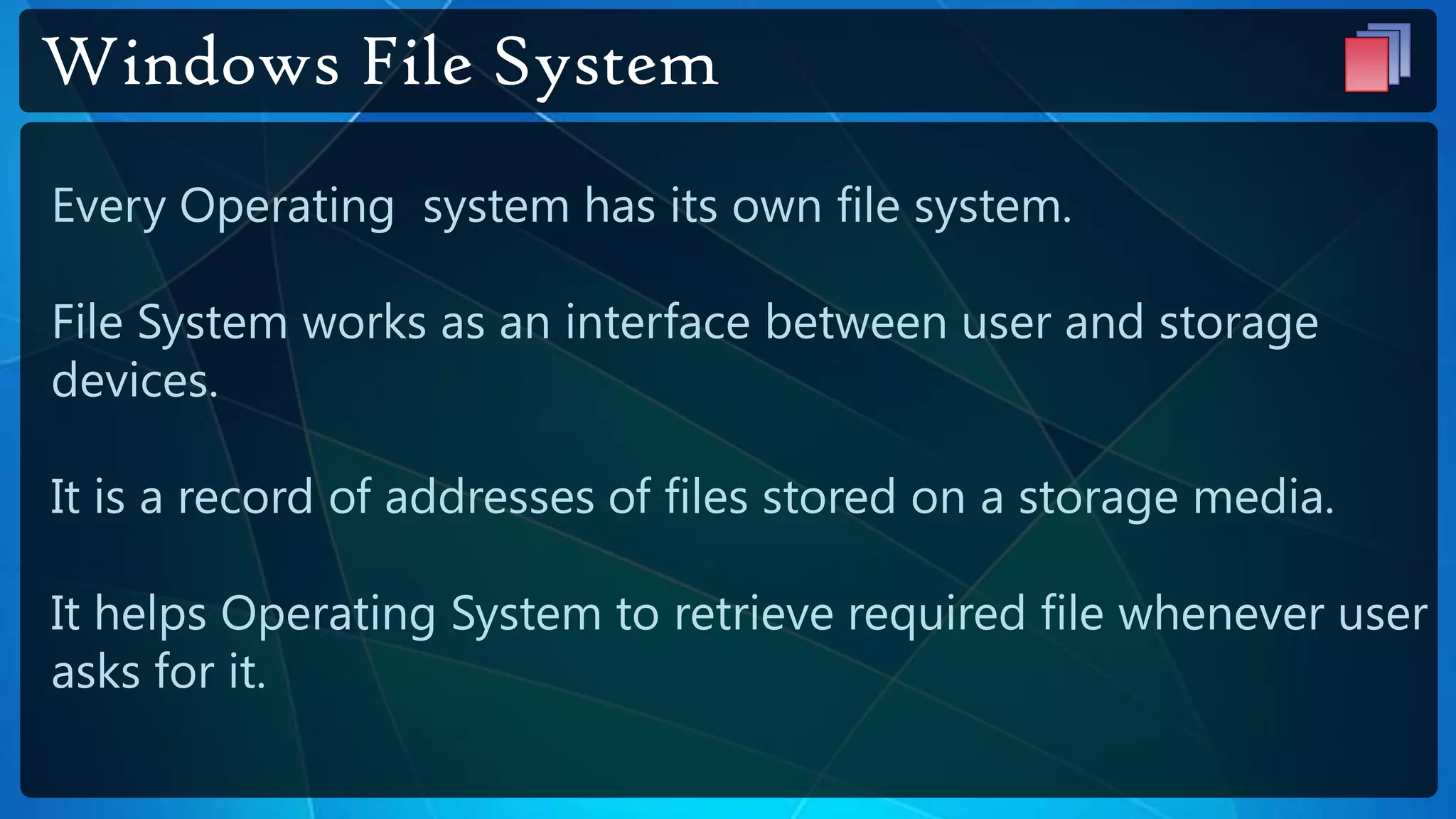File system of windows xp | PPT