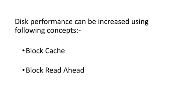 File system performance | PPTX | Operating Systems | Computer Software and Applications