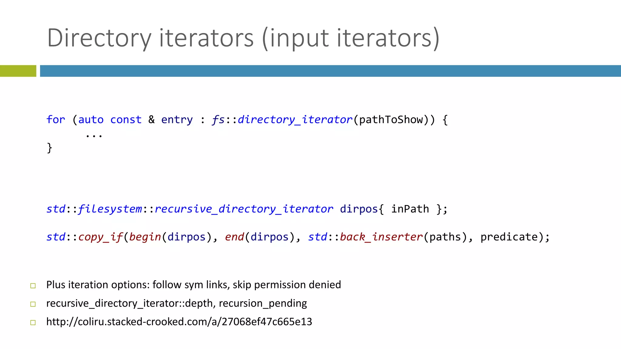 C++17 std::filesystem - Overview | PPT