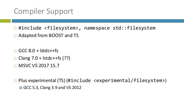 C 17 Std Filesystem Overview