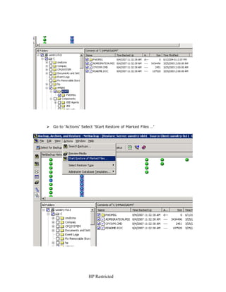 File system restore netbackup | PDF
