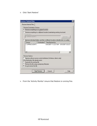 File system restore netbackup | PDF
