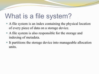 File systems | PPTX