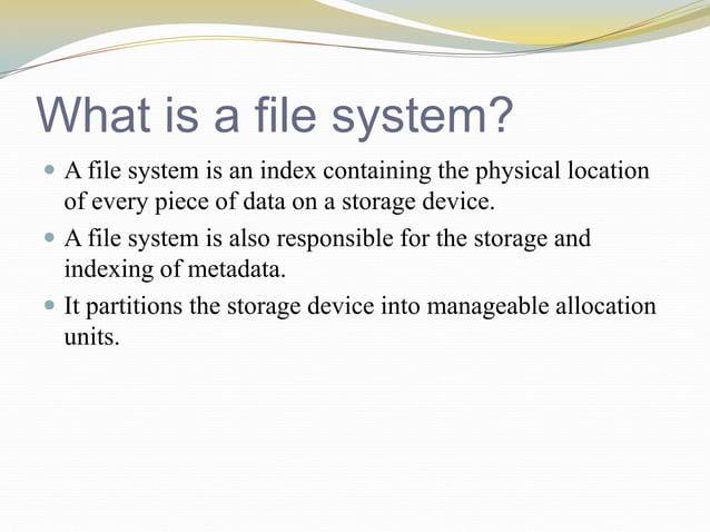 File systems | PPTX