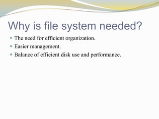 File systems | PPTX