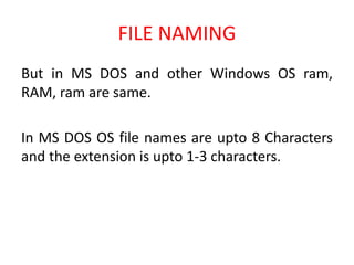 FILE SYSTEMS IN WINDOWS OPERATING SYSTEMS | PPTX