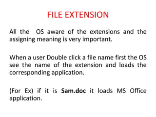 FILE SYSTEMS IN WINDOWS OPERATING SYSTEMS | PPT
