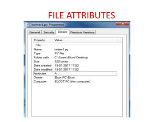 FILE SYSTEMS IN WINDOWS OPERATING SYSTEMS | PPT