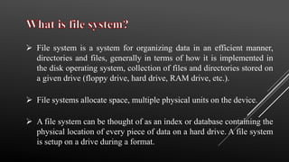 File system security | PPSX | Operating Systems | Computer Software and Applications