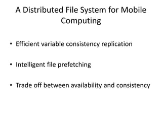 File systems for mobile phones or handheld devices | PPTX