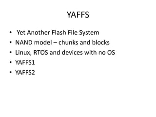 File systems for mobile phones or handheld devices | PPTX