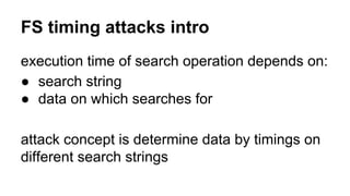 Filesystems timing attacks | PDF
