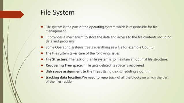 File system structure