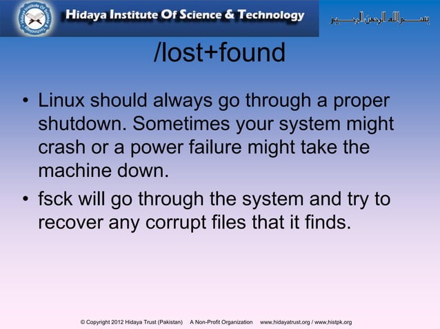 File system structure in linux | PPTX | Operating Systems | Computer Software and Applications