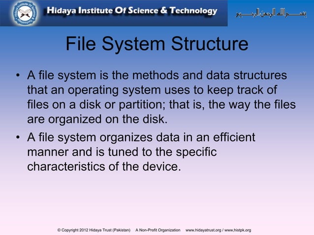 File system structure in linux | PPTX | Operating Systems | Computer Software and Applications