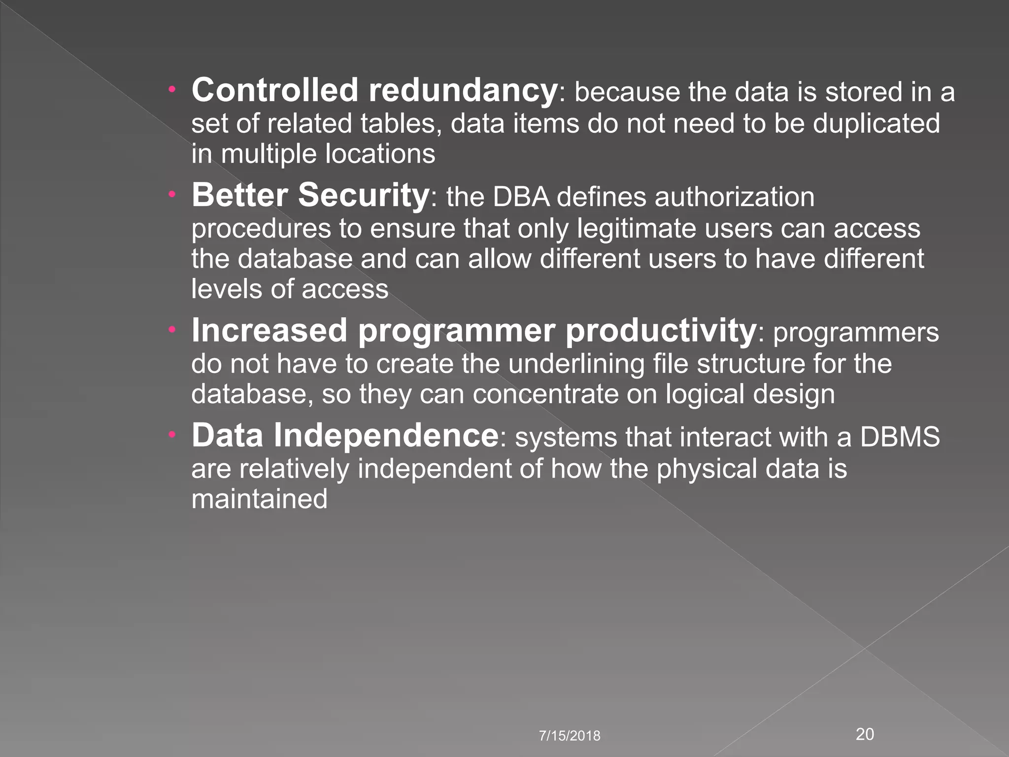 File systems versus a dbms | PPTX