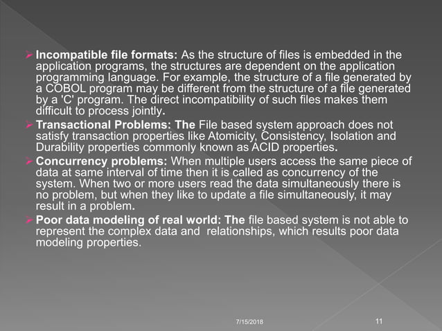 File systems versus a dbms | PPTX