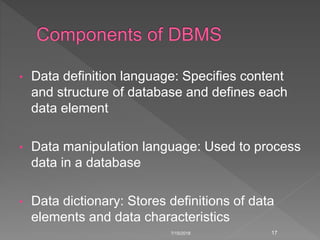 File systems versus a dbms | PPTX