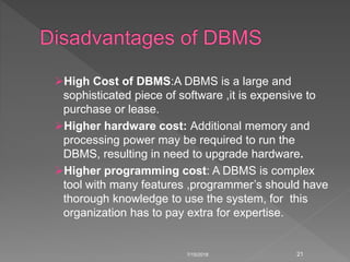 File systems versus a dbms | PPTX