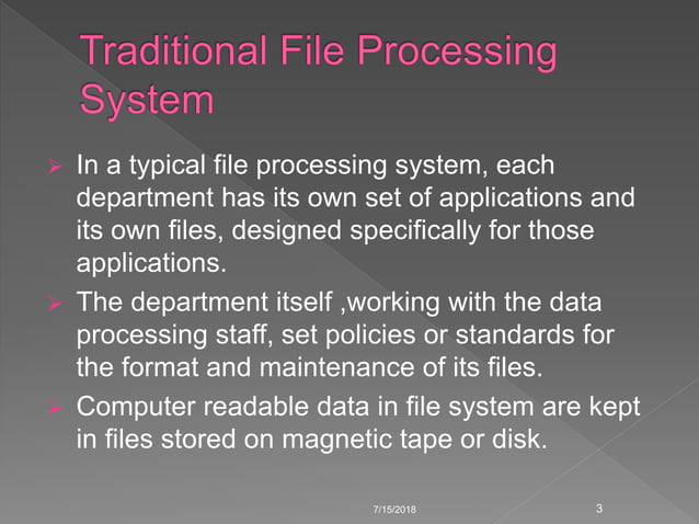 File systems versus a dbms | PPTX