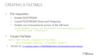 FileTable and Semantic Search in SQL Server 2012 | PPT