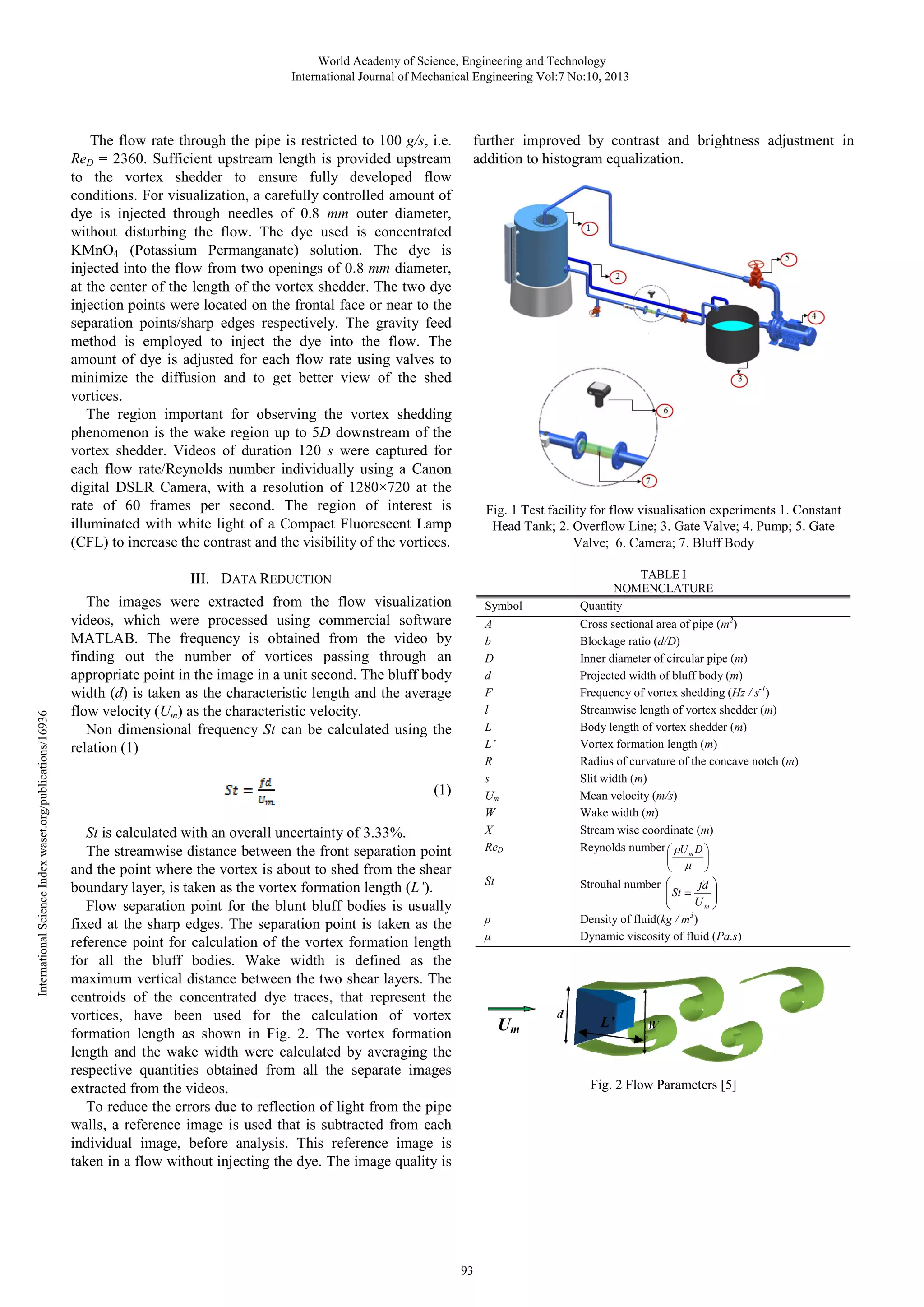 Vortex Shedding Study using Flow visualisation | PDF