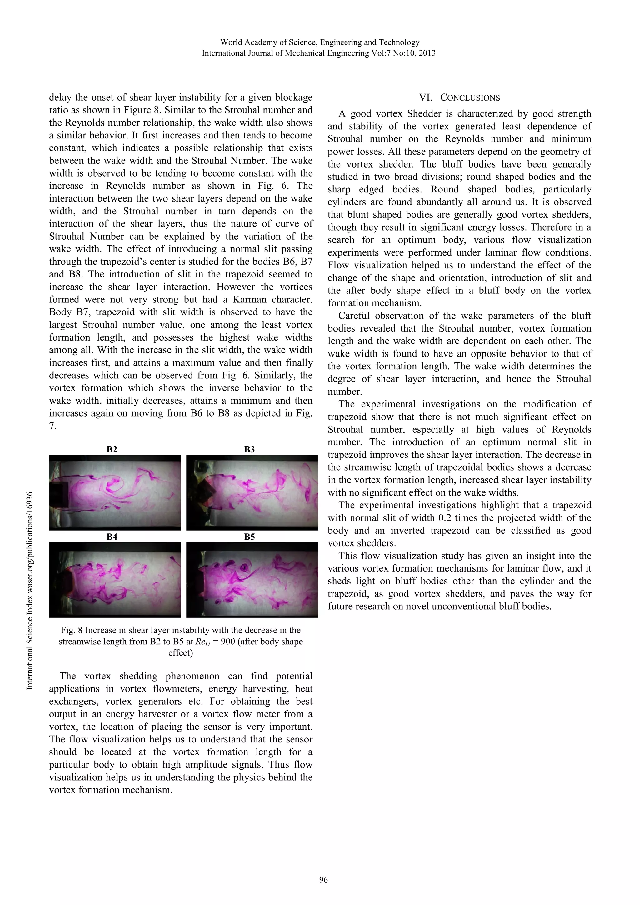 Vortex Shedding Study using Flow visualisation | PDF