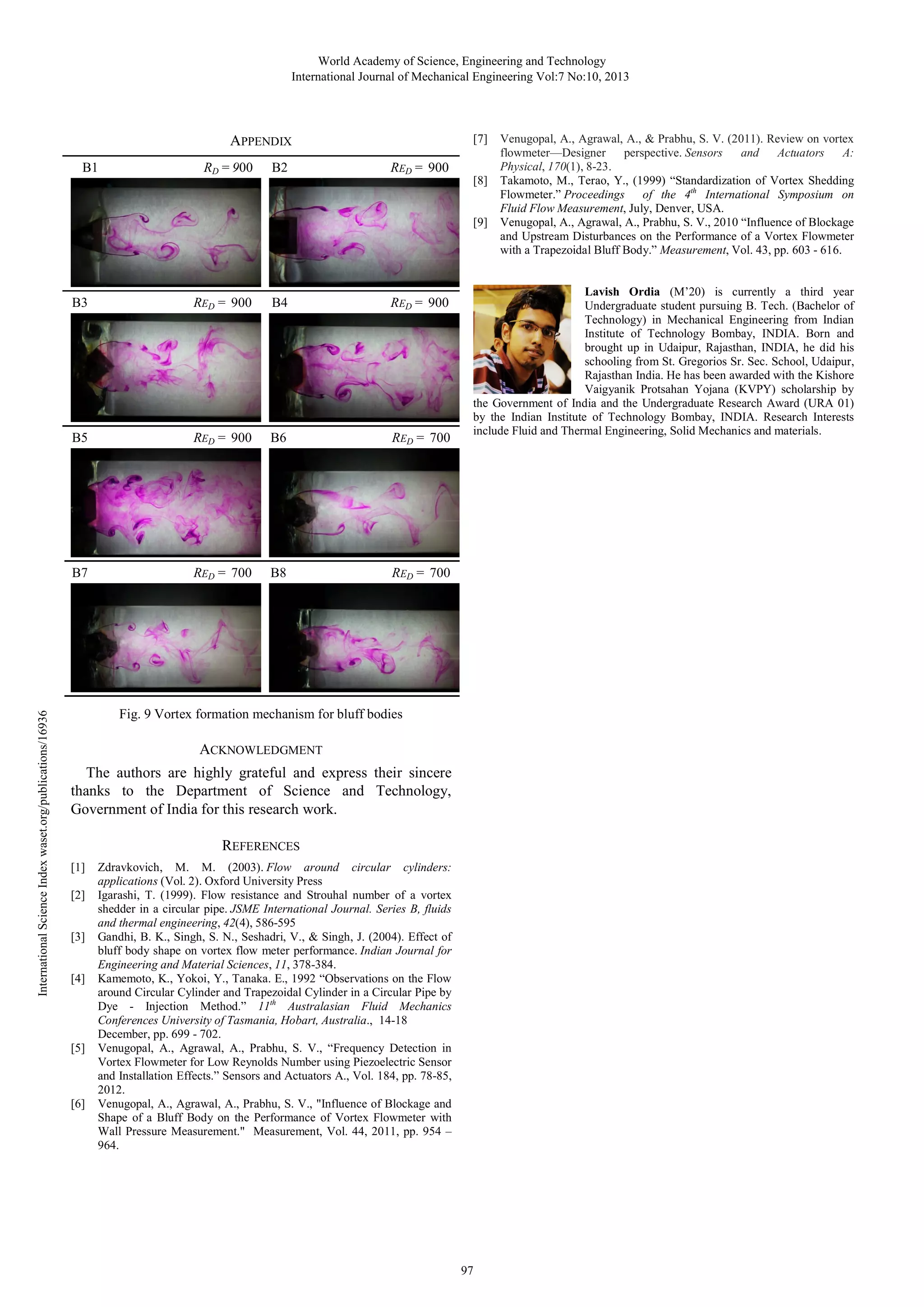Vortex Shedding Study using Flow visualisation | PDF