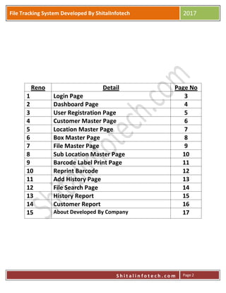 File tracking software user manual by shital infotech | PDF