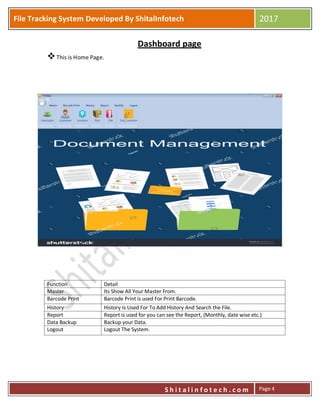 File tracking software user manual by shital infotech | PDF