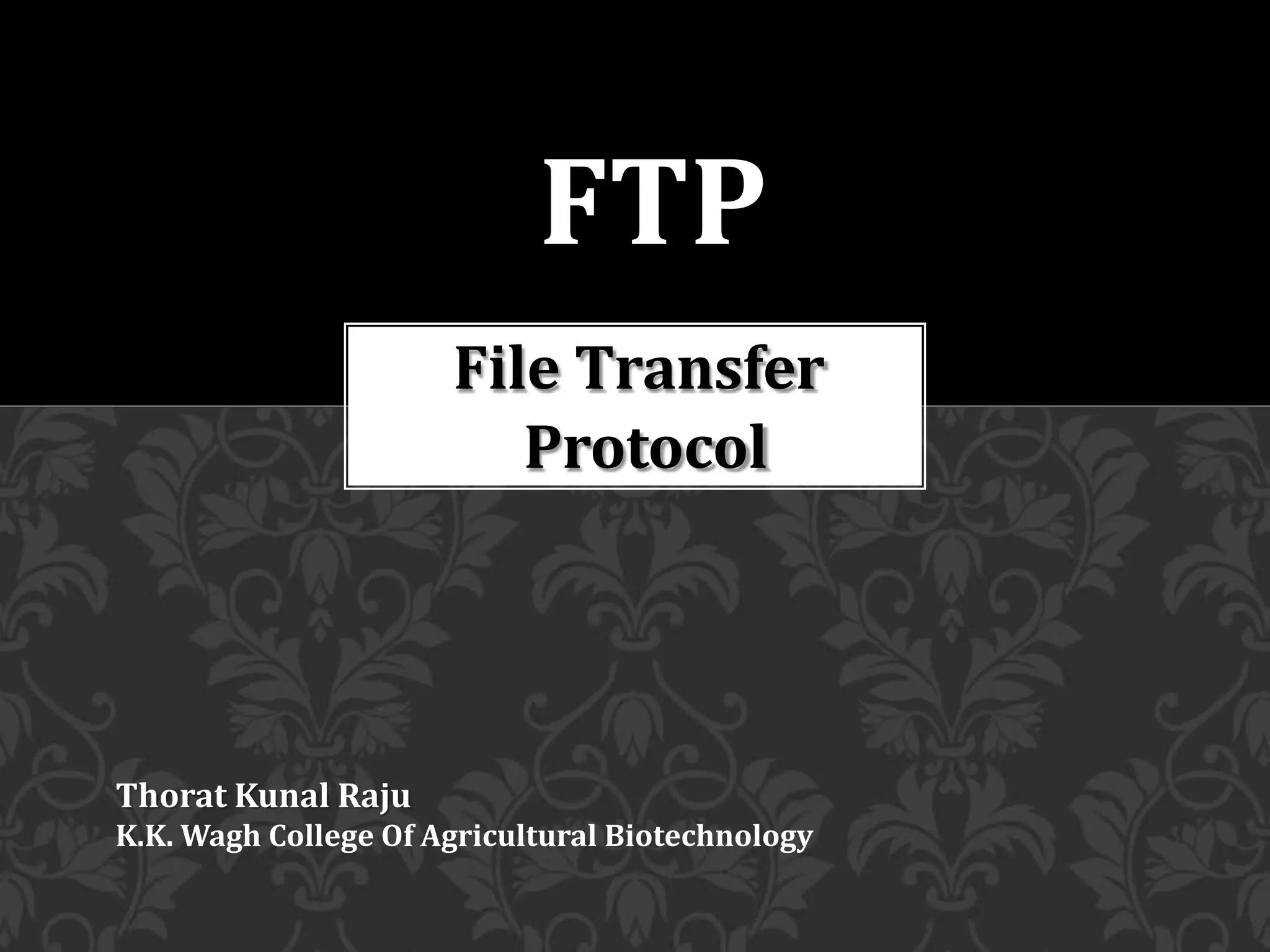 File tranfer protocol | PPT