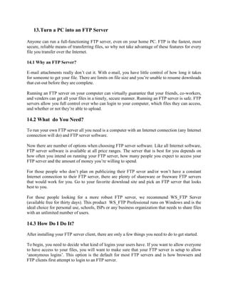 File transfer protocol | DOCX | Computer Networking | Computing