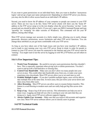 File transfer protocol | DOCX | Computer Networking | Computing
